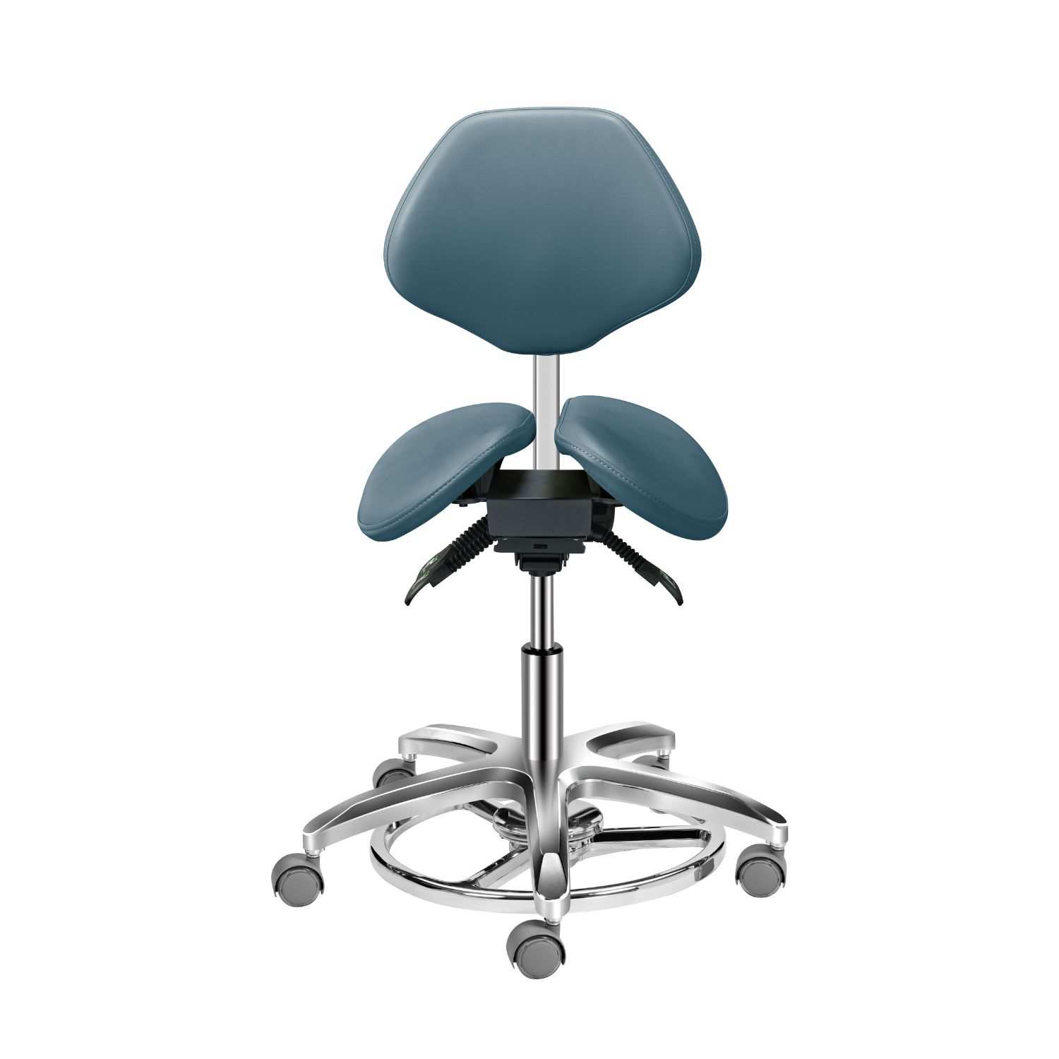 Ergonomic Saddle Chair Dental Stool, Dentist Chair with Wide Backrest