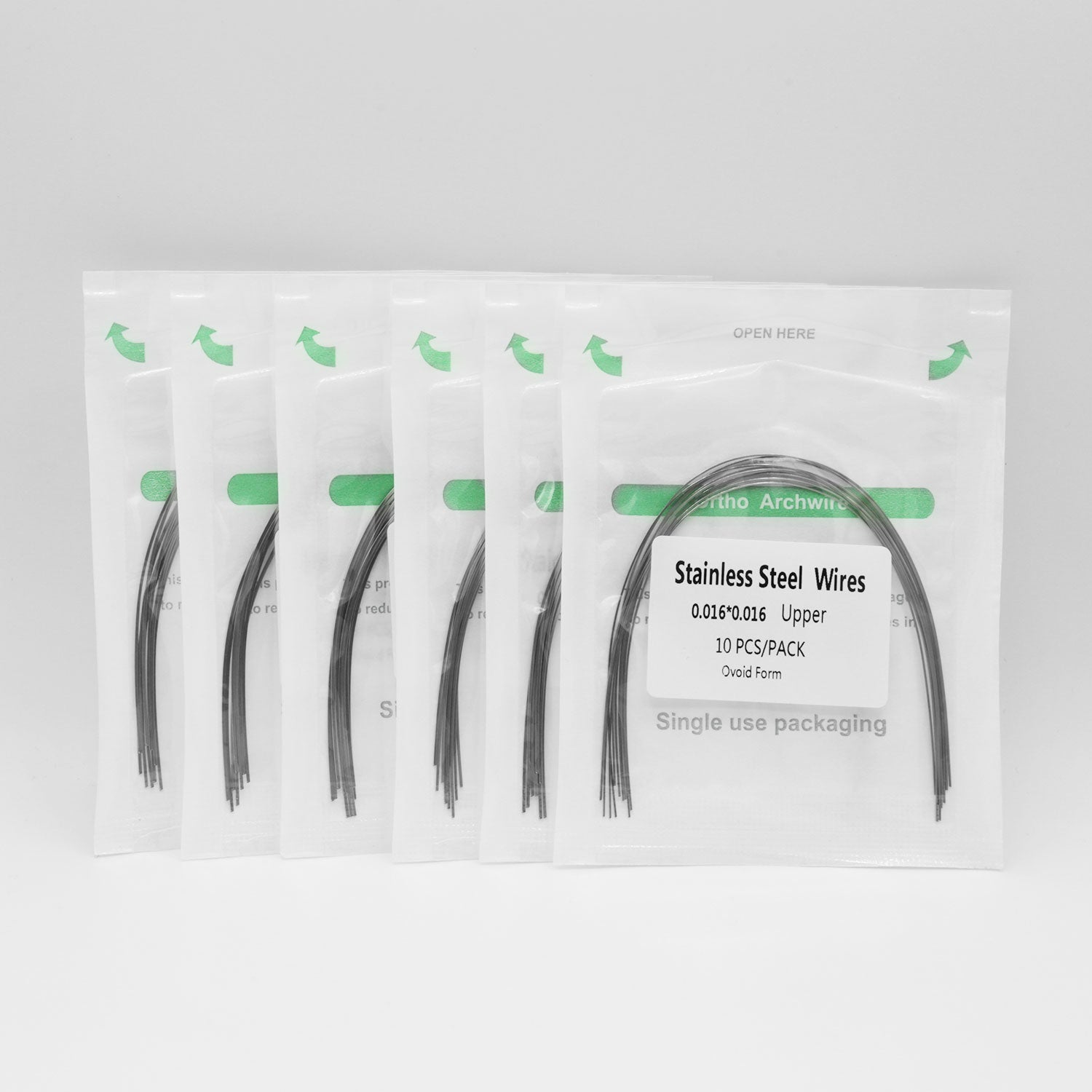 Stainless Steel Archwire, Ovoid Form Rectangular Wire Full Size